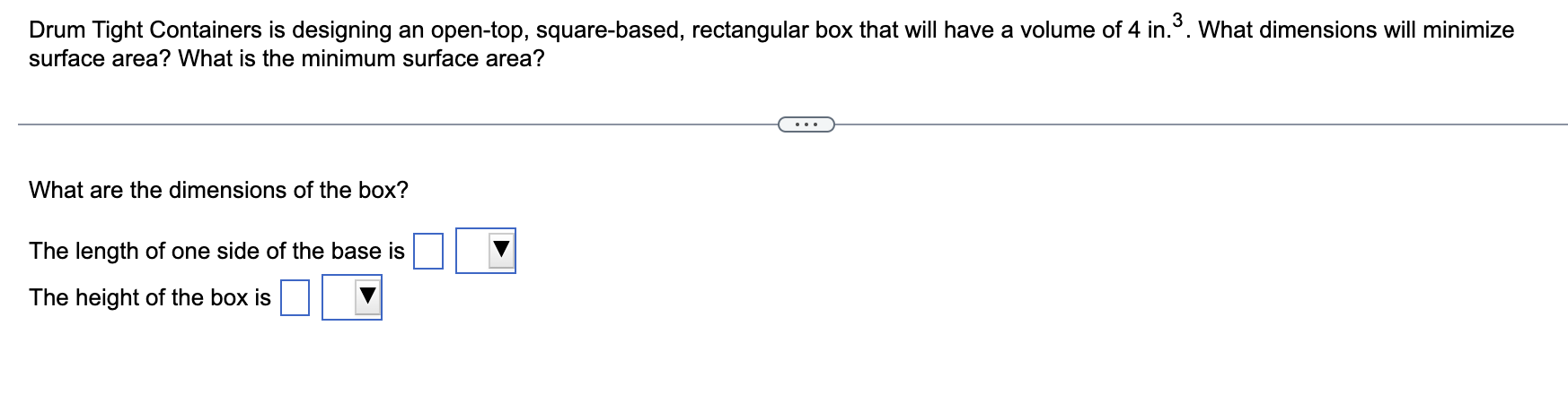 Solved Drum Tight Containers is designing an open-top, | Chegg.com