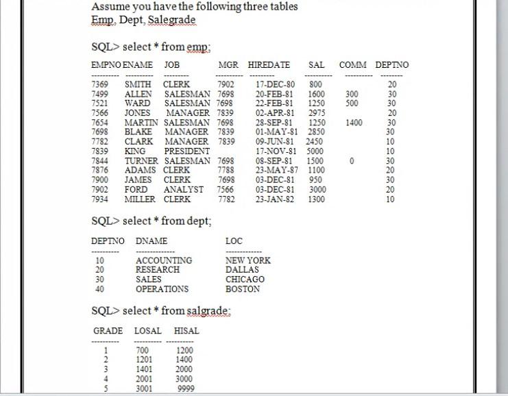 Solved Using SQL Q1:Calculate the annual compensation | Chegg.com