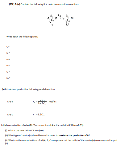 Solved (30P) 3. (a) Consider the following first order | Chegg.com