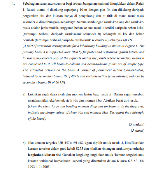 1. Sebahagian susun atur struktur bagi sebuah | Chegg.com