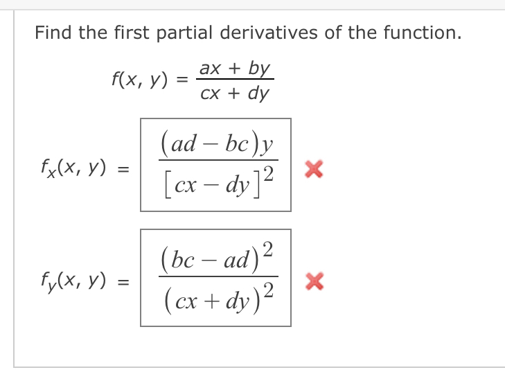 Solved Find the first partial derivatives of the function. | Chegg.com