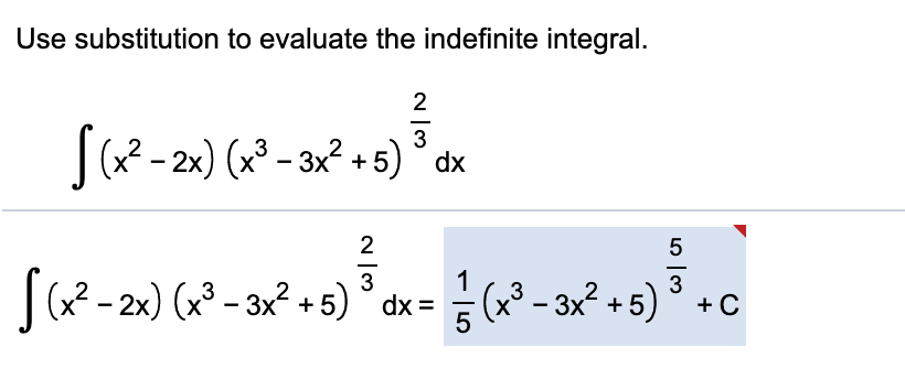 Solved Use substitution to evaluate the indefinite integral. | Chegg.com