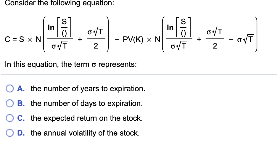 Solved Consider the following equation: OVT In [S] OVE C = | Chegg.com