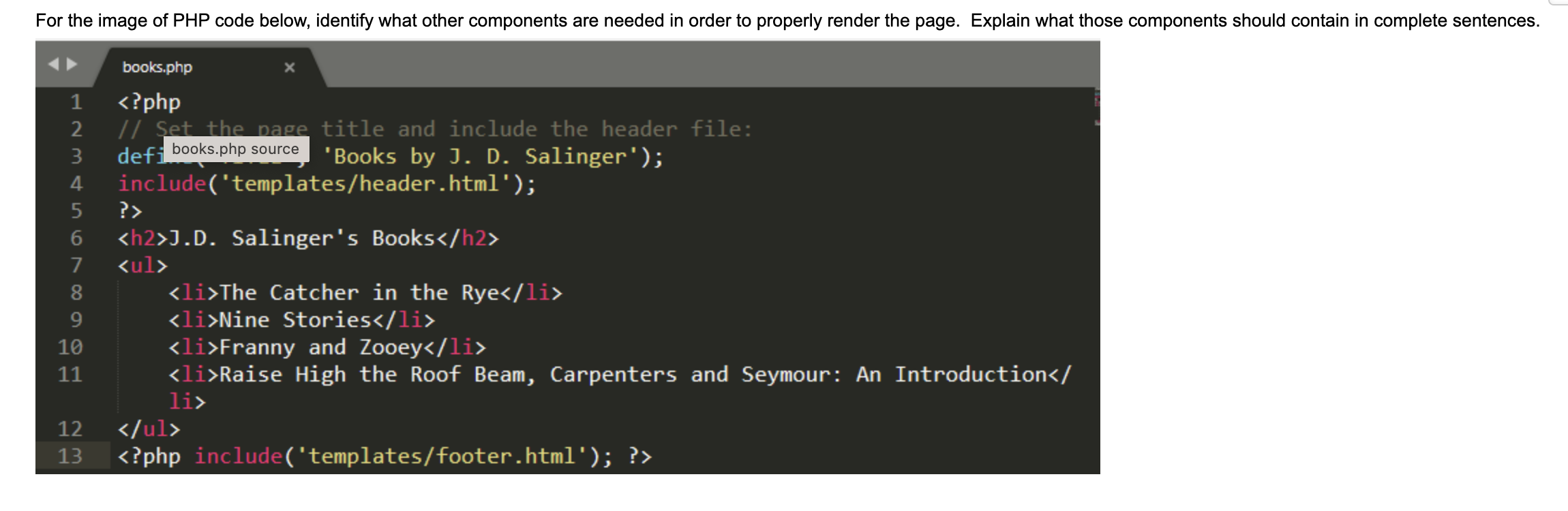 Solved 1. Provide a directory structure starting with htdocs | Chegg.com
