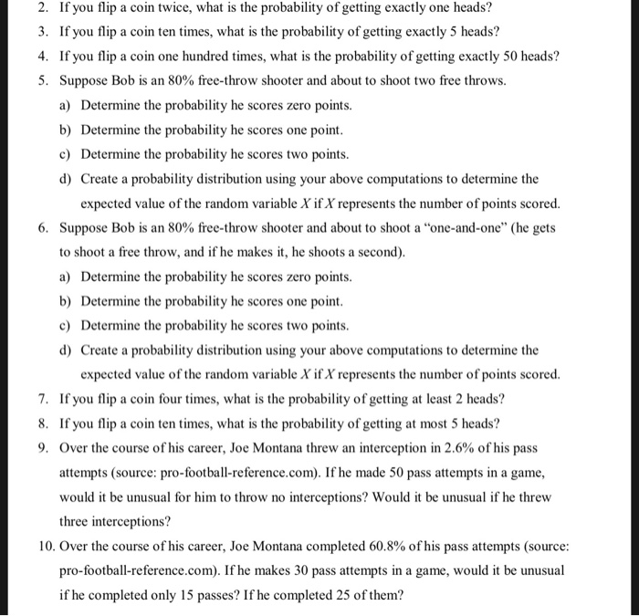 Solved 2. If you flip a coin twice, what is the probability | Chegg.com