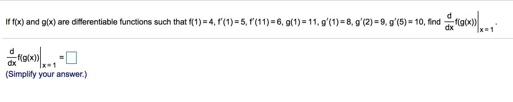 Solved If f(x) and g(x) are differentiable functions such | Chegg.com