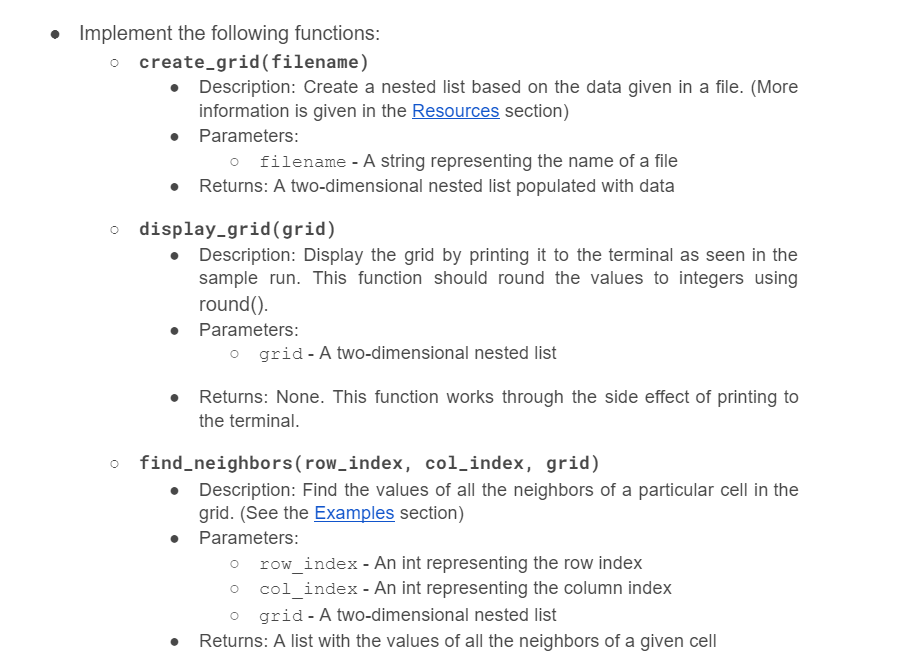 Solved Short Description Python 3 You Will Implement A Chegg