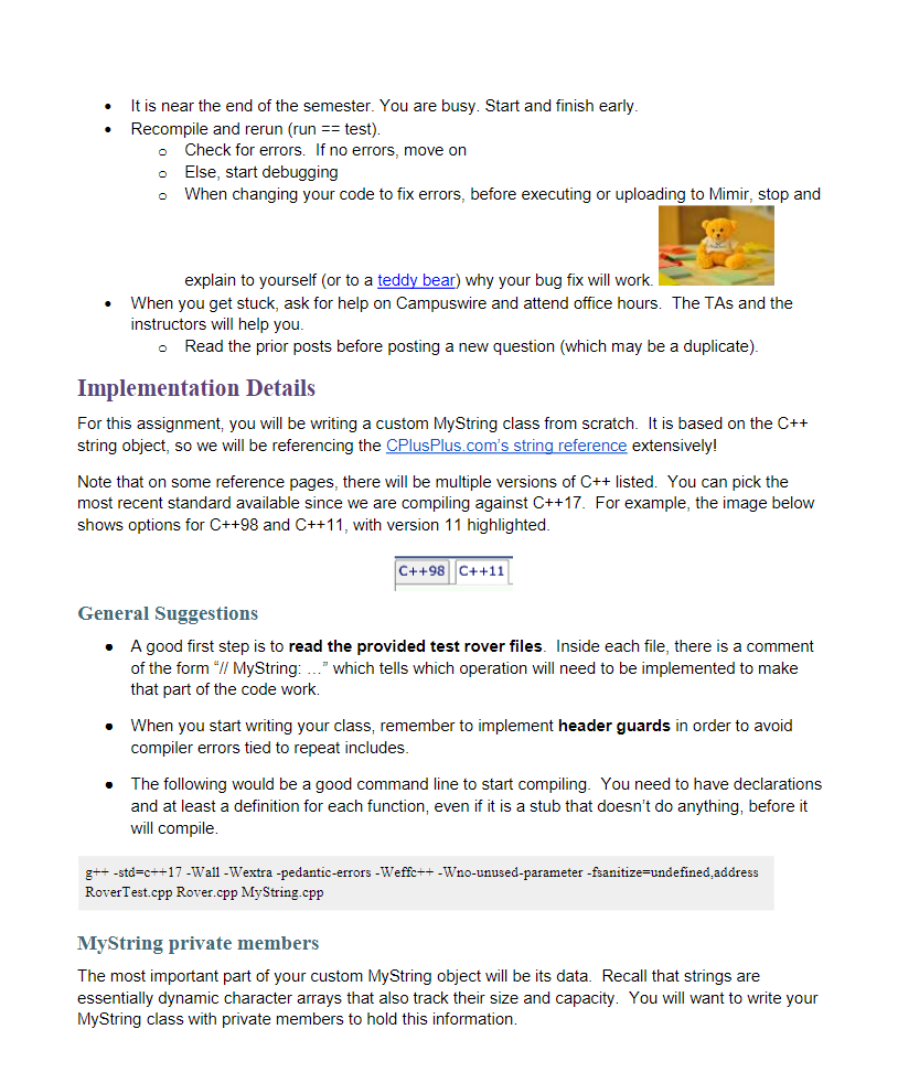HW: Mars Rover or, More Practicing with Classes and | Chegg.com