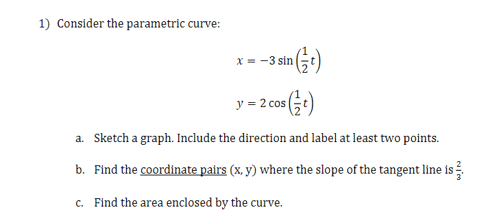 Solved Consider the parametric | Chegg.com
