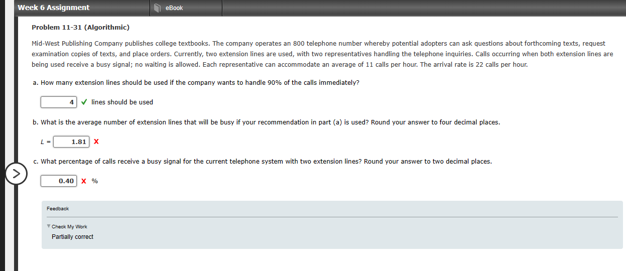 Solved TABLE 11.4 VALUES OF P0 FOR MULTIPLE-SERVER WAITING | Chegg.com