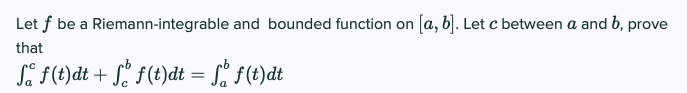 Solved Let f be a Riemann-integrable and bounded function on | Chegg.com