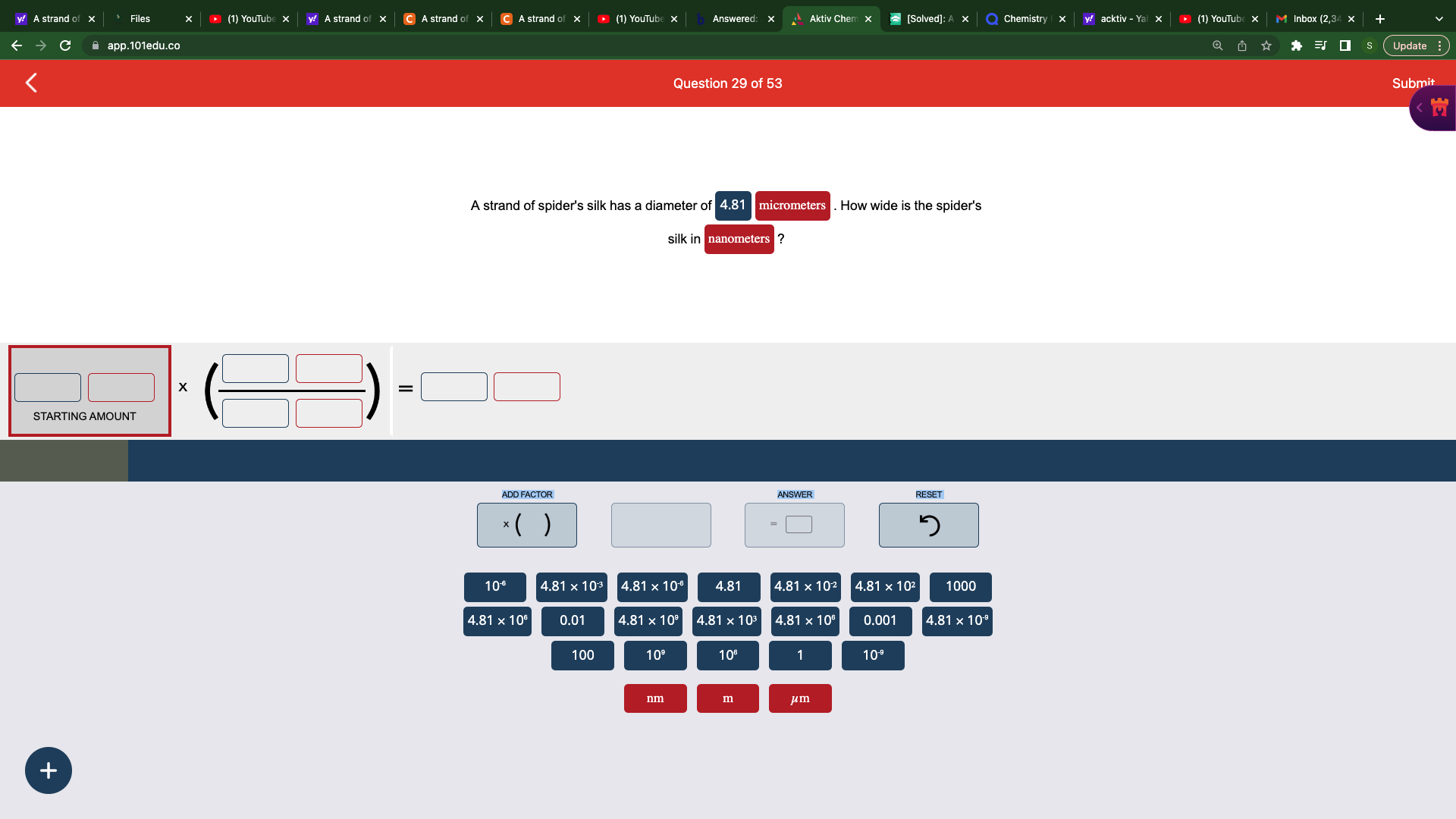 Solved A strand of spider's silk has a diameter of . How | Chegg.com