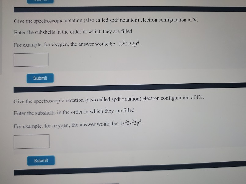 Solved [references Exercise Electron Configurations Spd