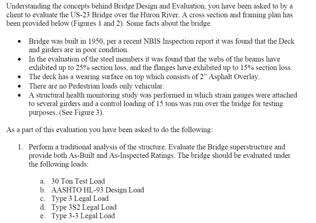 Understanding the concepts behind Bridge Design and | Chegg.com