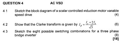 Solved QUESTION 4 AC VSD 41 Sketch the block diagram of a | Chegg.com