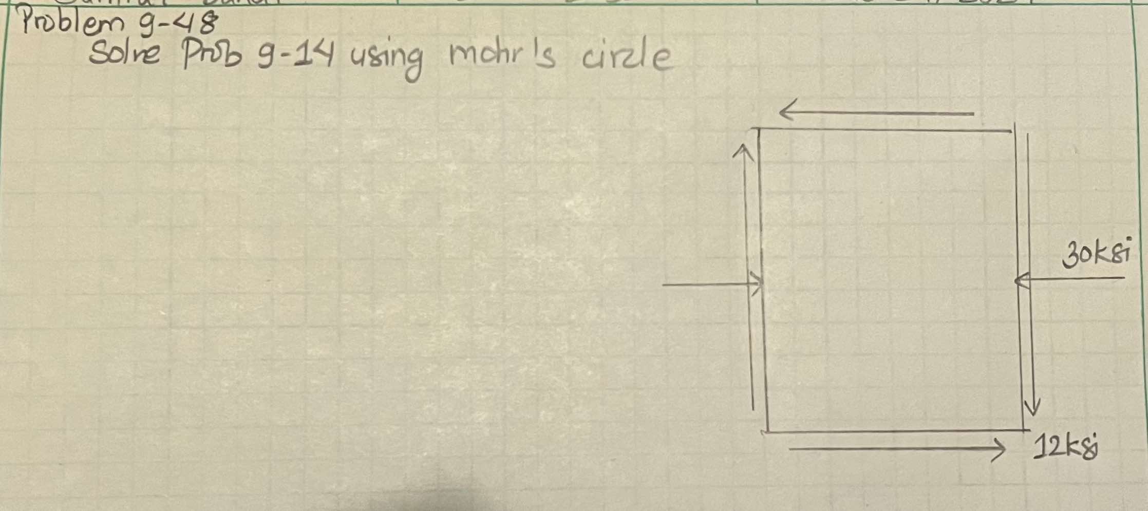 Problem 9-48Solve Prob 9-14 using mohr's cirale | Chegg.com Problem 9-48Solve Prob 9-14 using mohr's cirale | Chegg.com