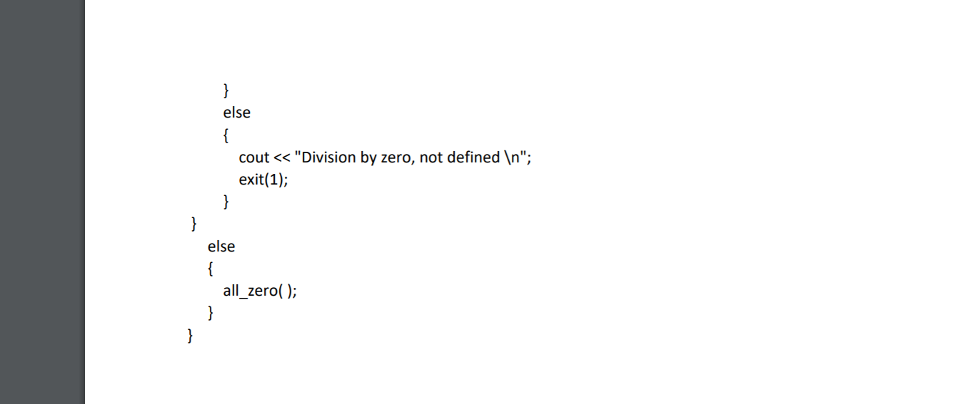 Solved using namespace std; void all_zero(); void | Chegg.com