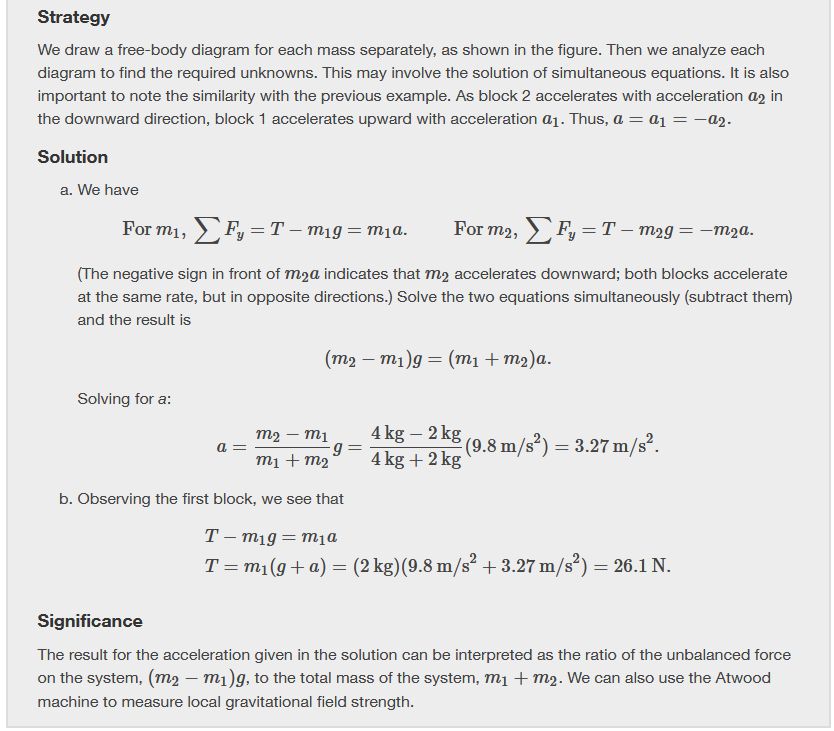 Solved 42. The device shown below is the Atwood's machine | Chegg.com