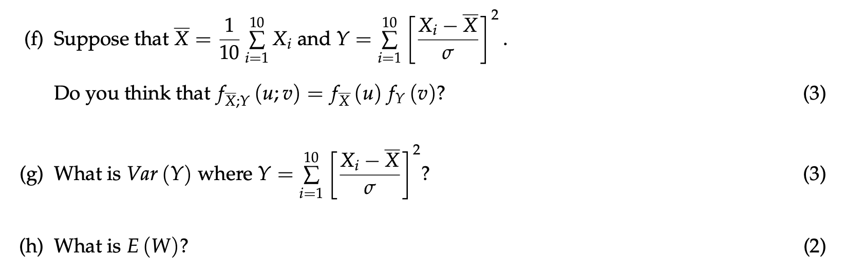 Solved Suppose that X1; X2;...;X10 is a random sample from a | Chegg.com