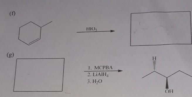Solved fill in the boxes below with the correct reagent, | Chegg.com
