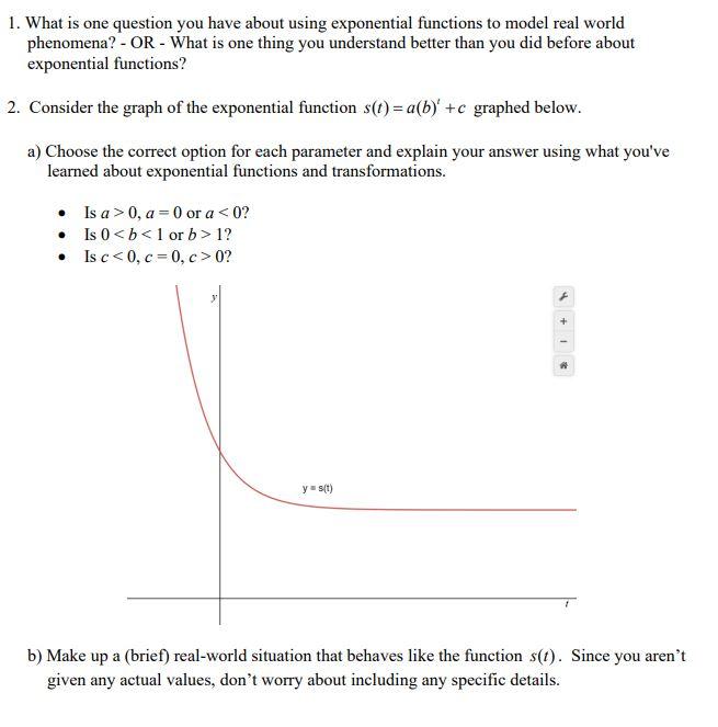 Solved 1. What is one question you have about using | Chegg.com