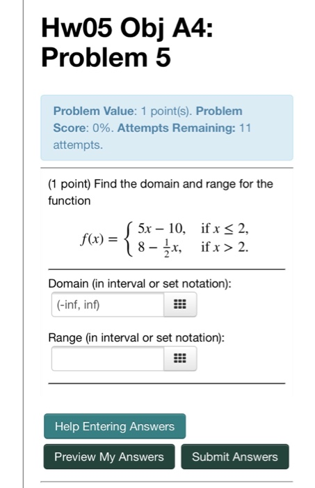 Solved Hw05 Obj A4 Problem 5 Problem Value 1 Points