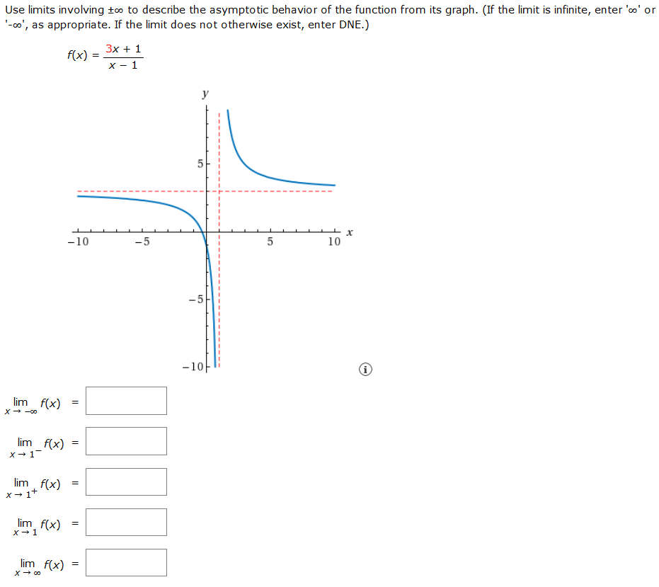 Solved Use limits involving to to describe the asymptotic | Chegg.com