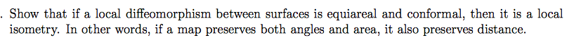 Solved Show that if a local diffeomorphism between surfaces | Chegg.com