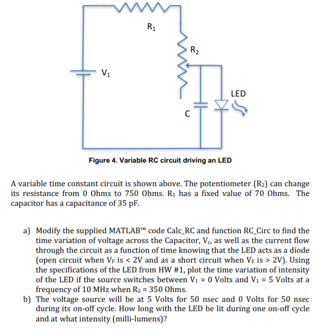 Solved Ri LR2 ED - 4 Figure 4. Variable RC circuit driving | Chegg.com