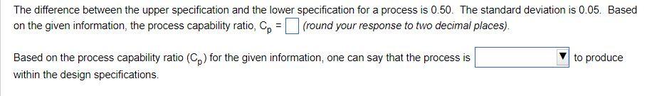 Solved The difference between the upper specification and | Chegg.com