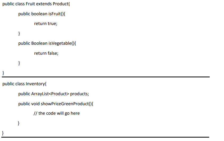 Solved We have the next declarations: public abstract class | Chegg.com