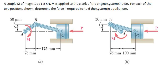 Solved SOLVE USING VIRTUAL WORK. A couple m = 1.5 kn·m is | Chegg.com