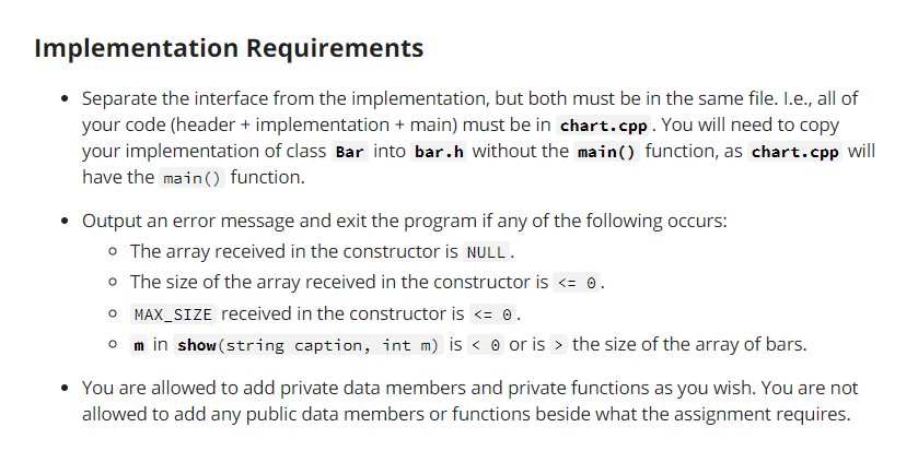 Solved Part 2: A Bar Chart Points: 35% Required API | Chegg.com