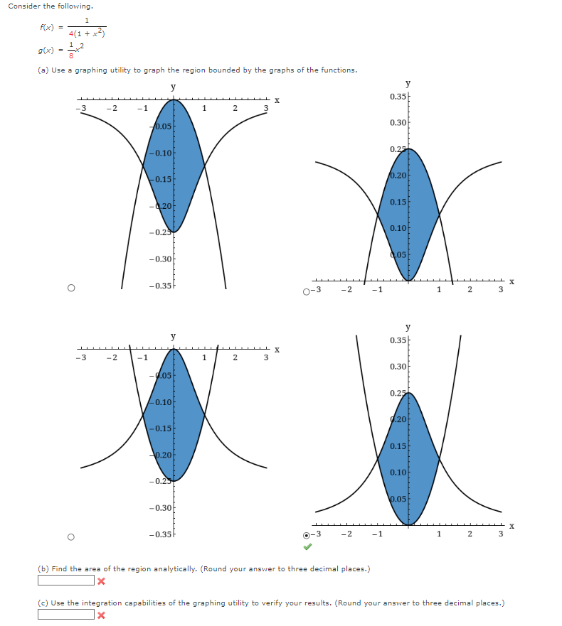 Solved Consider the following. f(x)=4(1+x2)1g(x)=81x2 (a) | Chegg.com