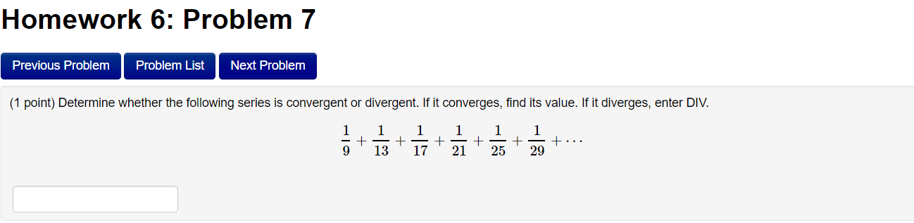 Solved Homework 6 Problem 7 Previous Problem Problem List