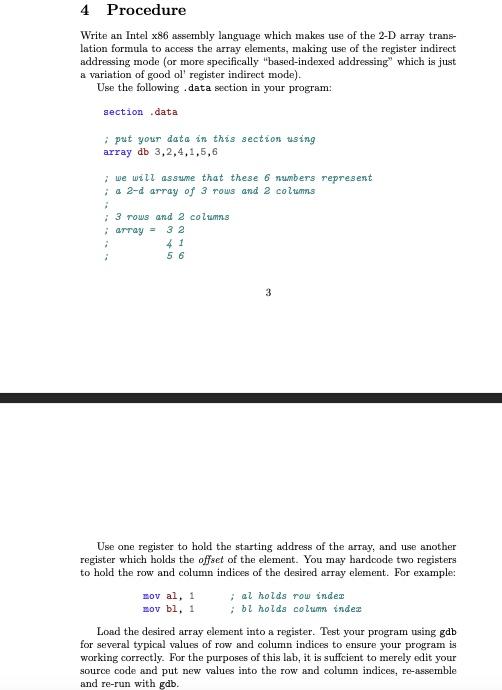 Solved Using linux intel x86 write an assembly code which | Chegg.com Solved Using linux intel x86 write an assembly code which | Chegg.com