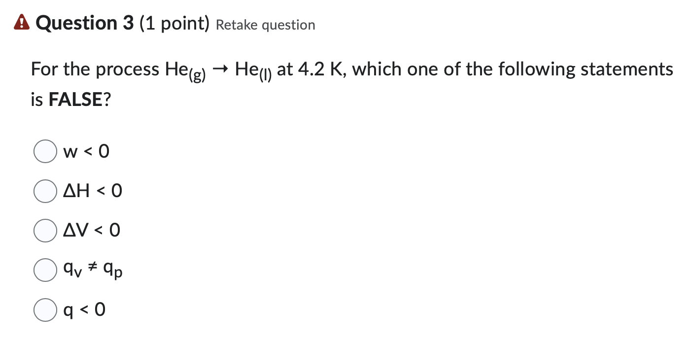 Solved A Question 3 (1 ﻿point) ﻿Retake questionFor the | Chegg.com