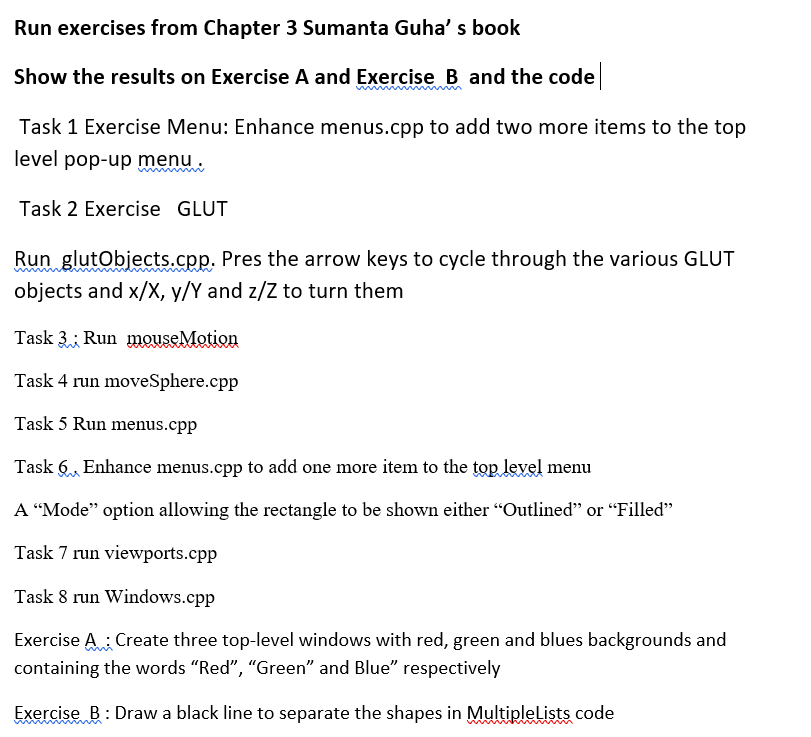Solved Run exercises from Chapter 3 Sumanta Guha's book Show | Chegg.com