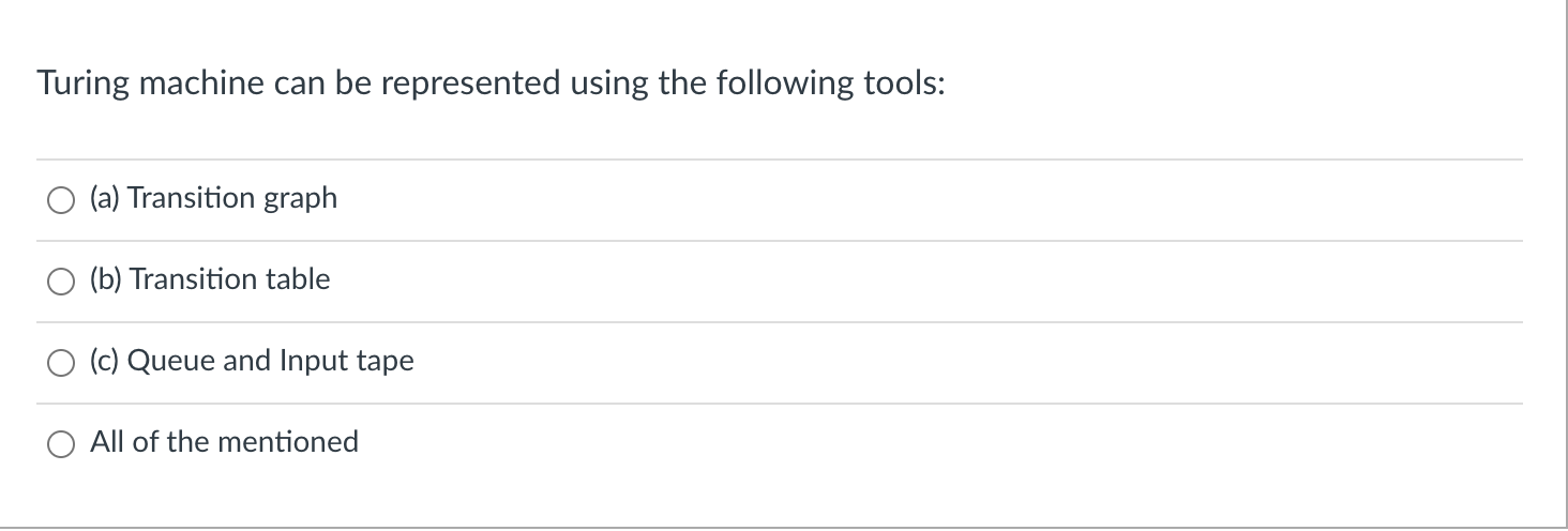 Solved Turing machine can be represented using the following | Chegg.com
