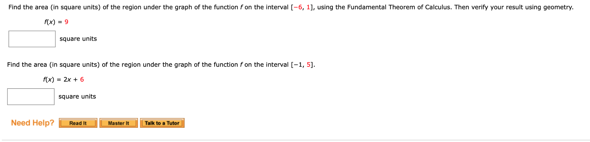 Solved Find the area (in square units) of the region under | Chegg.com