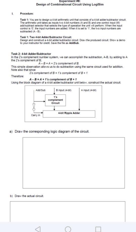 Design of Combinational Circuit Using Logisim 1 1. | Chegg.com