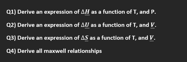 Solved please solve them all Q1) ﻿Derive an expression of | Chegg.com