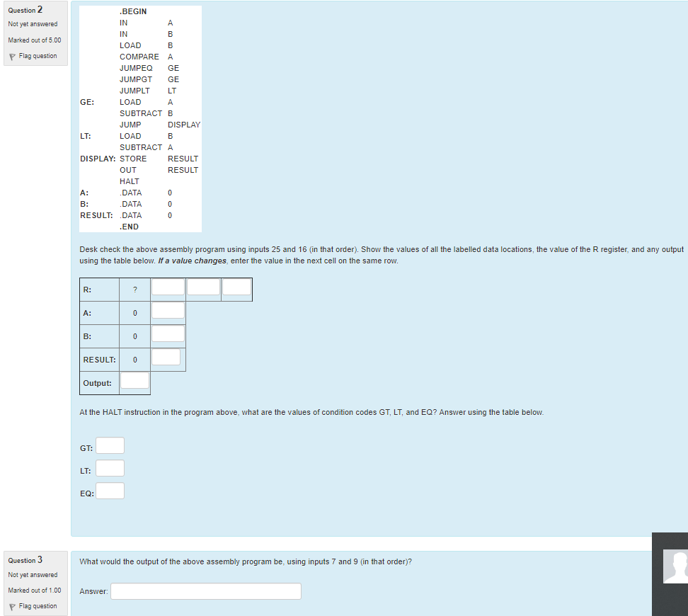 Solved Question 1 Not yet answered Marked out of 5.00 Flag | Chegg.com