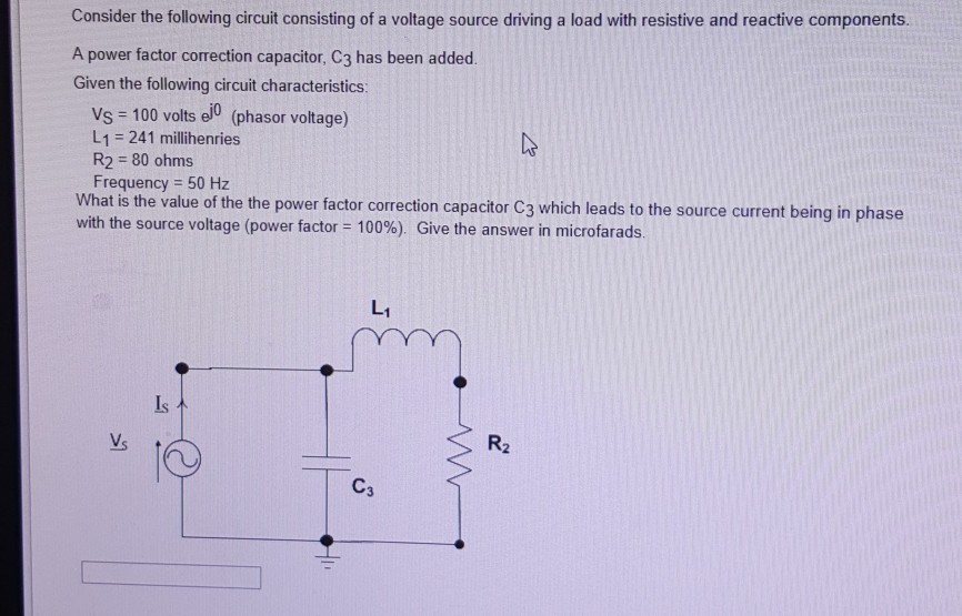 Solved QUESTION 1 Consider the following circuit consisting | Chegg.com