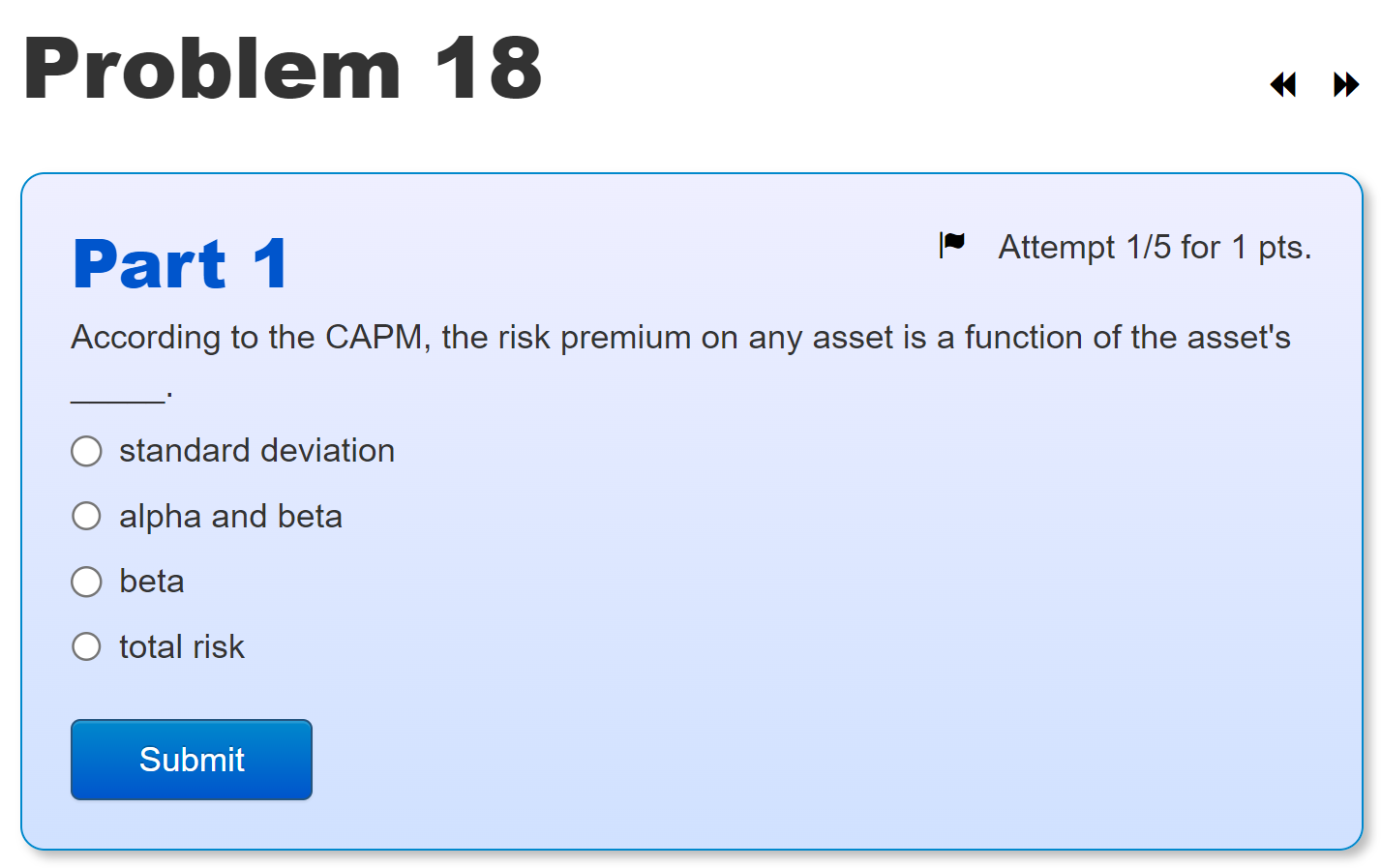 Solved According to the CAPM, the risk premium on any asset | Chegg.com