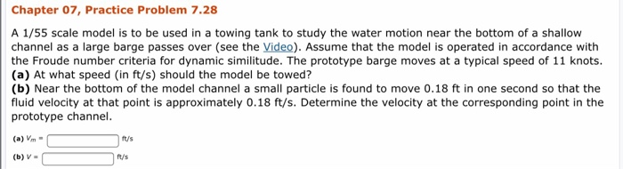 Solved Chapter 07, Practice Problem 7.28 A 1/55 scale model | Chegg.com