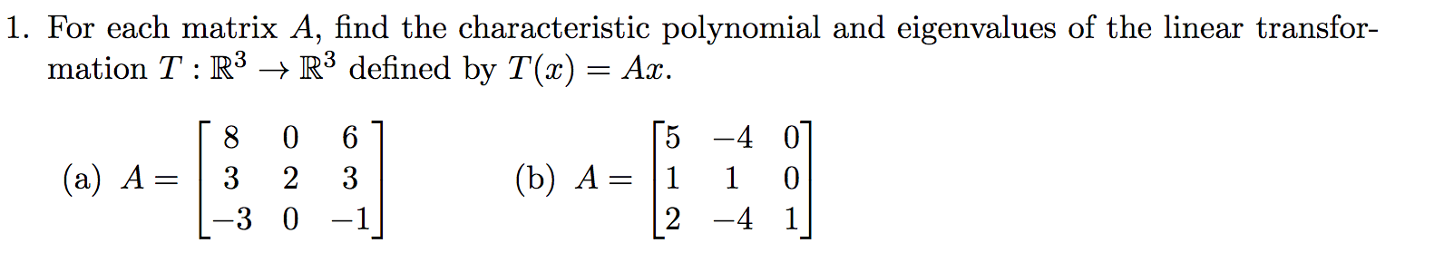 Solved 2 For Each Transformation In Exercise 1 For Each