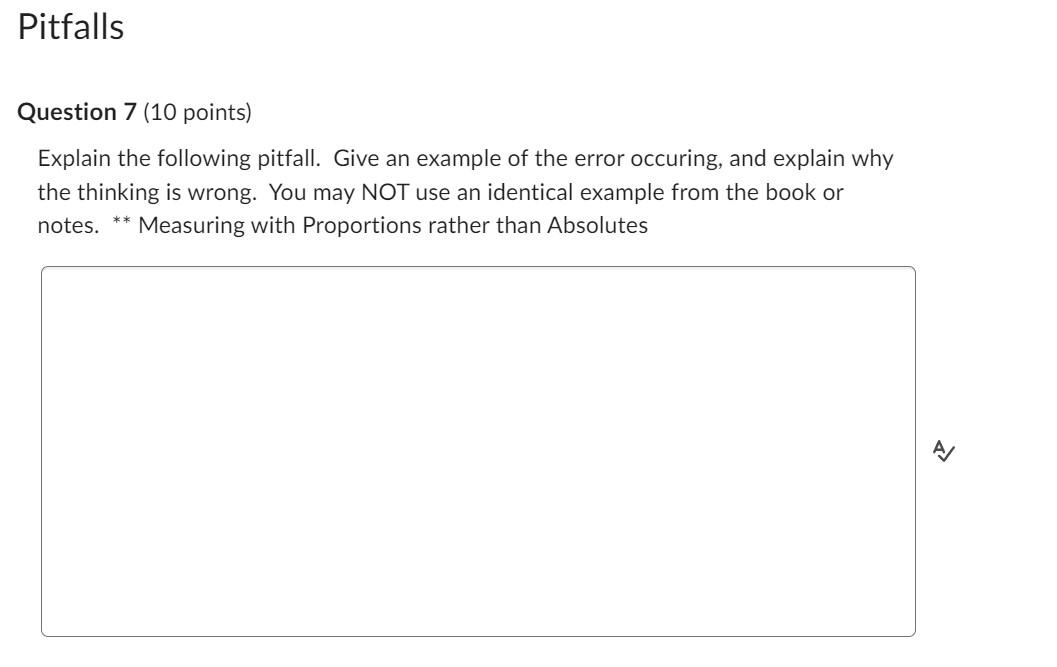 Solved Ruestion 7 (10 points) Explain the following pitfall. | Chegg.com