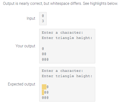 Solved This program will output a right triangle based on | Chegg.com