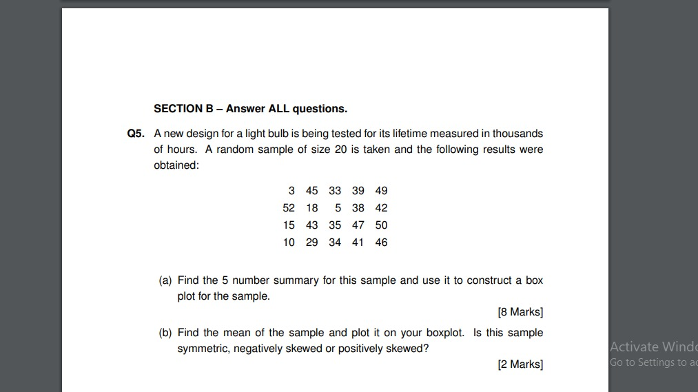 Solved SECTION B - Answer ALL questions. Q5. A new design | Chegg.com